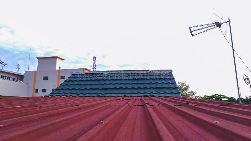 Texture of Roof House in City Stock Photo - Image of city, mast: 205530596