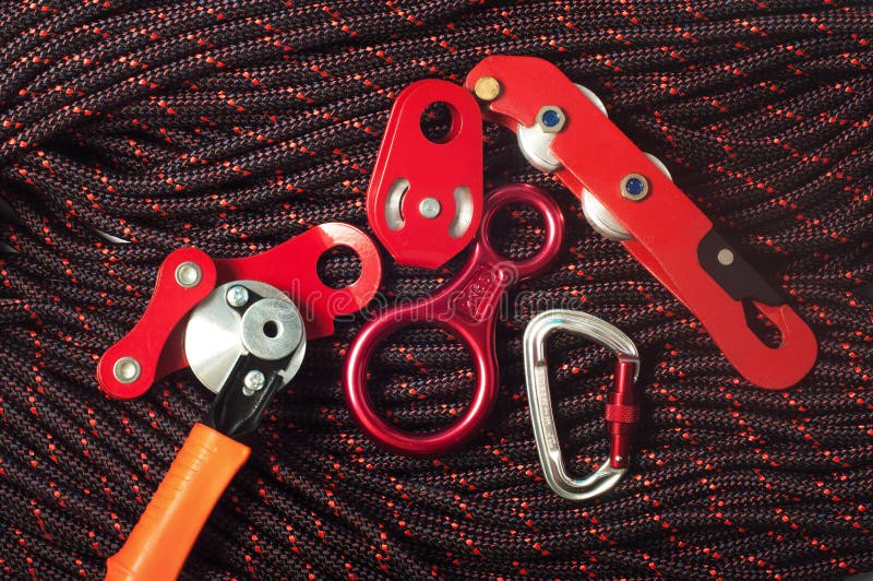 Texture of Rope Using in Working on Height Stock Image - Image of ...