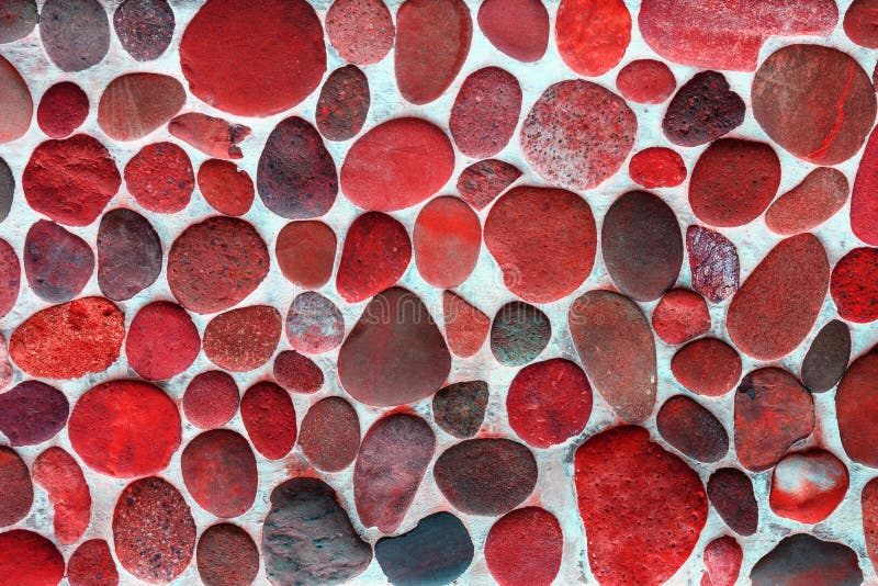 Texture Rouge Abstraite De Carrelage De Pierre De Caillou Photo stock ...