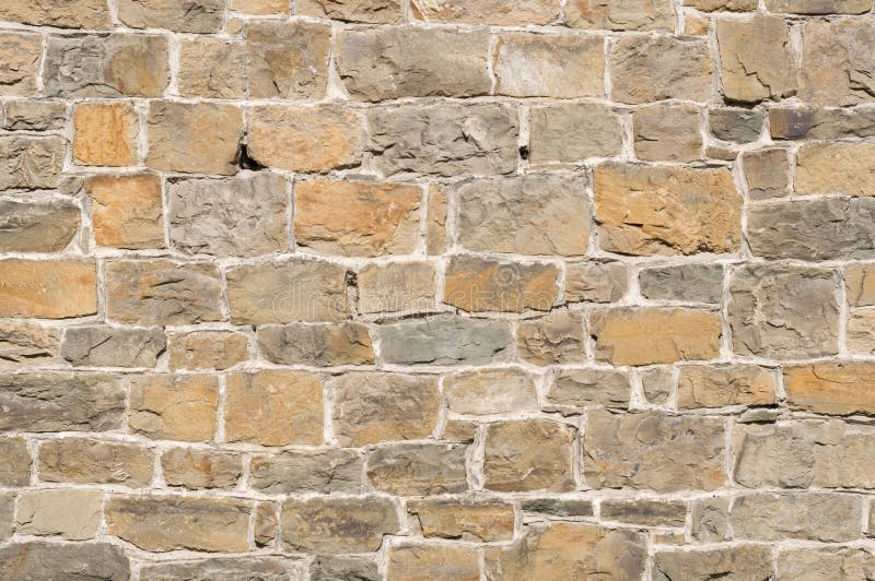 Texture of Rough Masonry Yellow Rough Bricks and Cement between Them ...