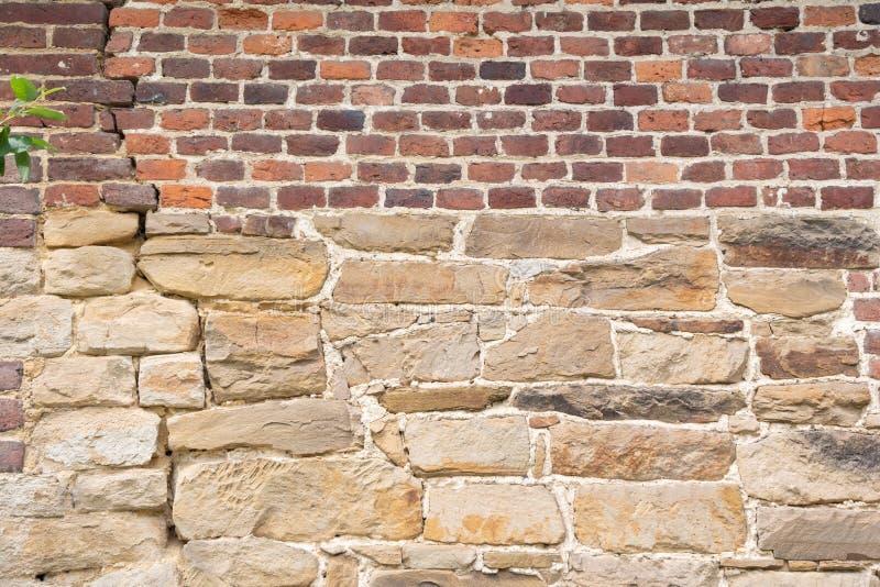 Texture of Rough Masonry Yellow Rough Bricks and Cement between Them ...