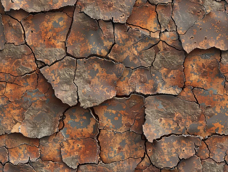 Texture of Rough and Uneven Decayed Metal Rust Stock Illustration ...