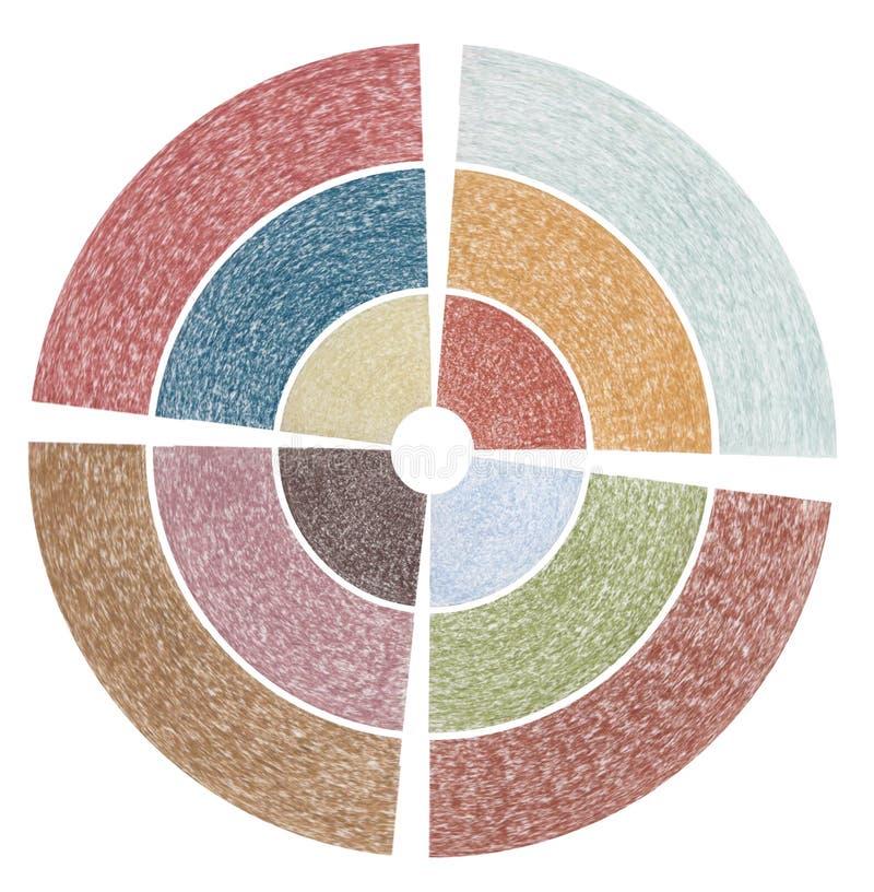 Texture Round Pencil Hand Drawing Light Color Circle Stock Illustration ...