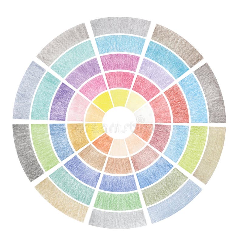 Texture Round Pencil Hand Drawing Light Color Circle Stock Illustration ...