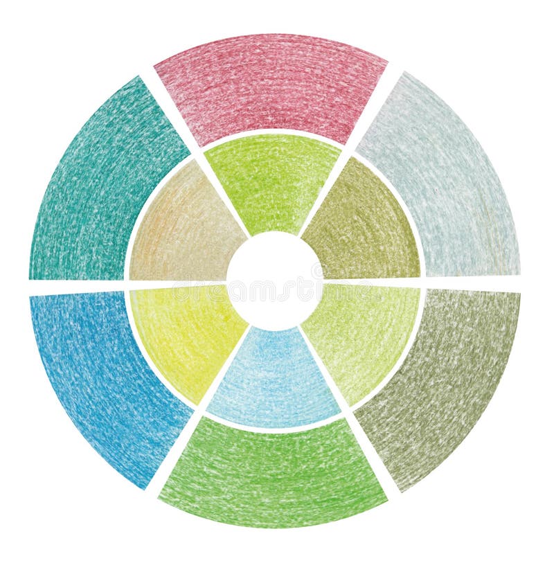 Texture Round Pencil Hand Drawing Light Color Circle Stock Illustration ...