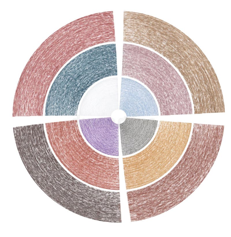 Texture Round Pencil Hand Drawing Light Color Circle Stock Illustration ...