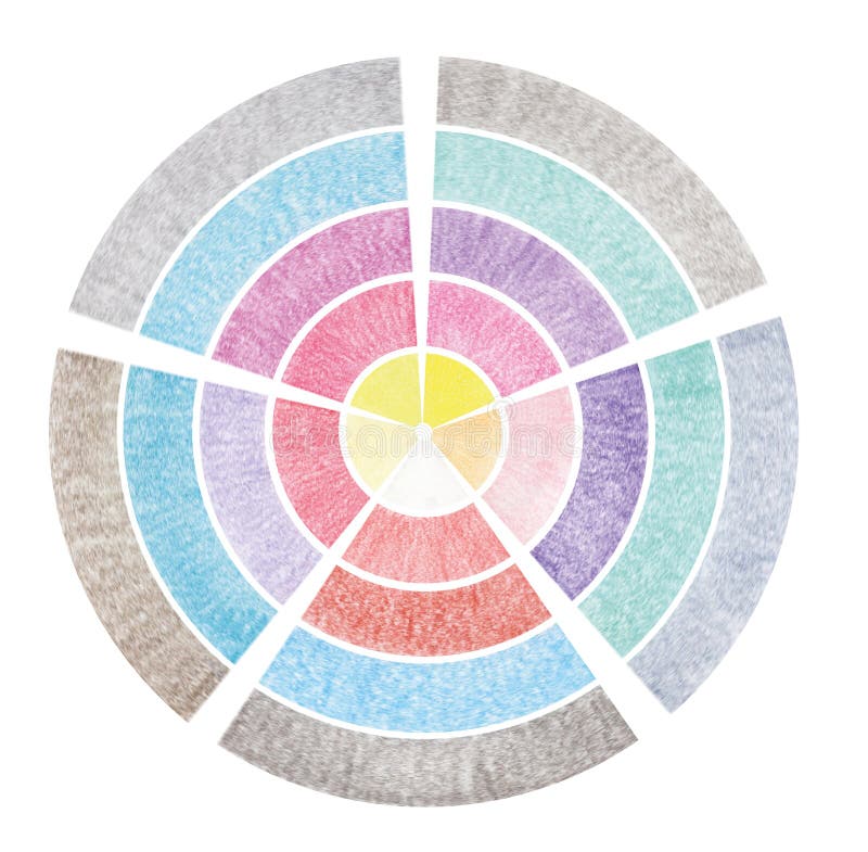 Texture Round Pencil Hand Drawing Light Color Circle Stock Illustration ...