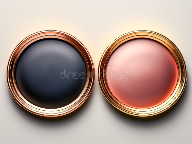 Texture Round Plates Set, Metallic Design for Frames, Palette Design ...