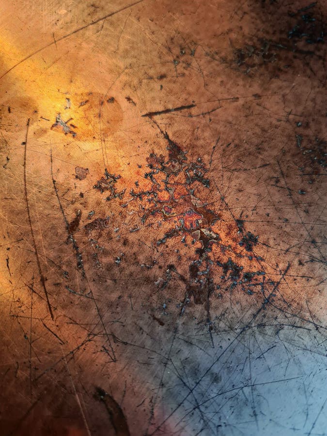 Texture of Ruined Copper Surface Stock Image - Image of scratches ...