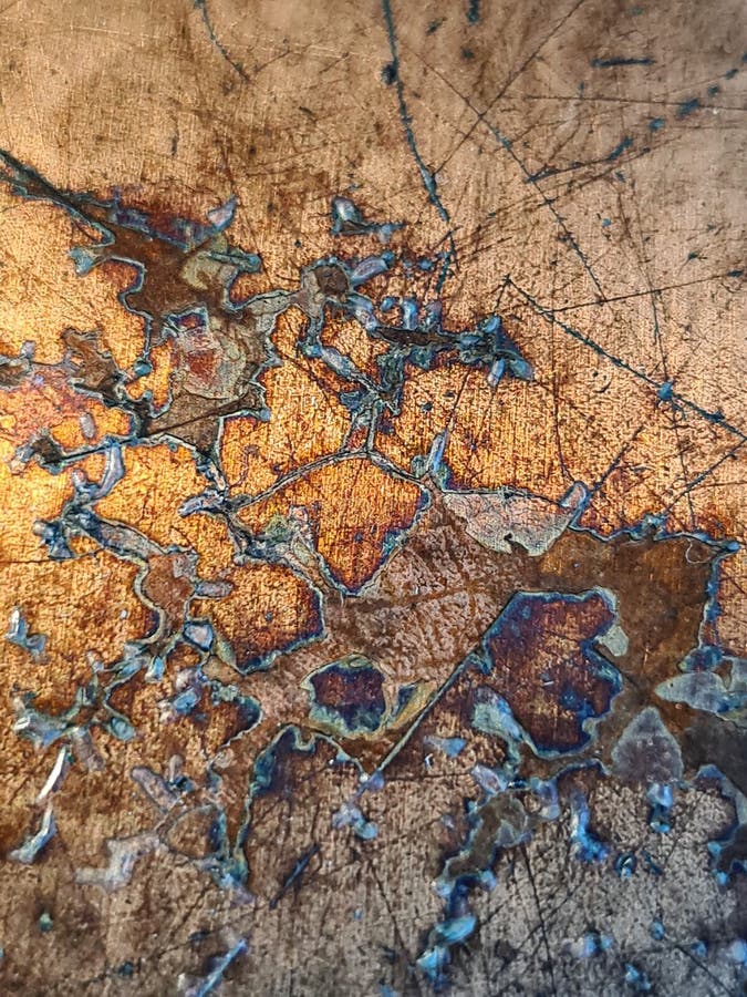 Texture of Ruined Copper Surface Stock Image - Image of nicks, abstract ...