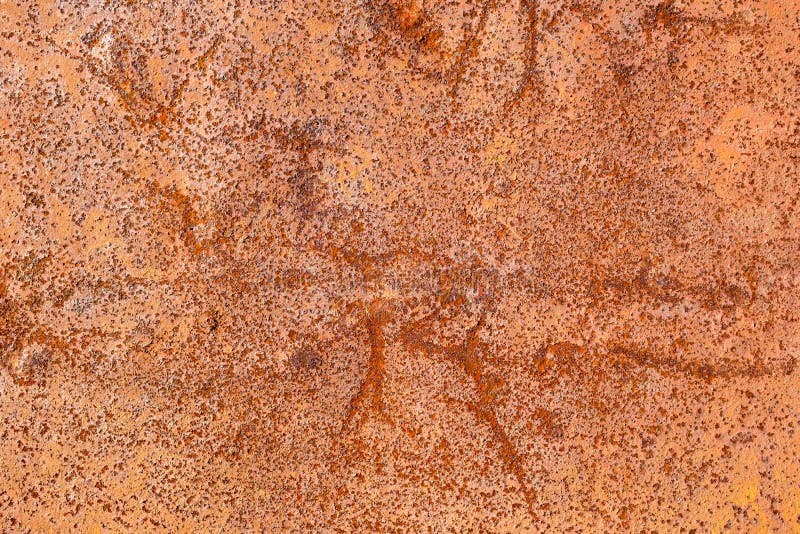 Texture of Rusty Crumpled Metal in the Center Stock Image - Image of ...