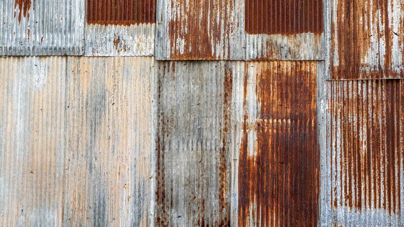 Texture of Rusty Galvanized Metal Roof Sheets Stock Photo - Image of ...