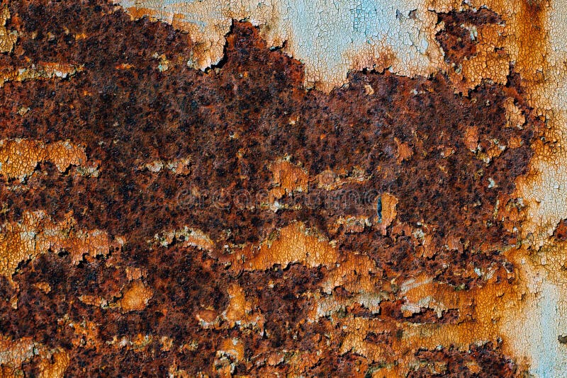 Texture of Rusty Iron, Cracked Paint on an Old Metallic Surface, Sheet ...