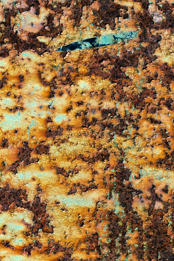 Texture of Rusty Iron, Cracked Paint on an Old Metallic Surface, Sheet ...