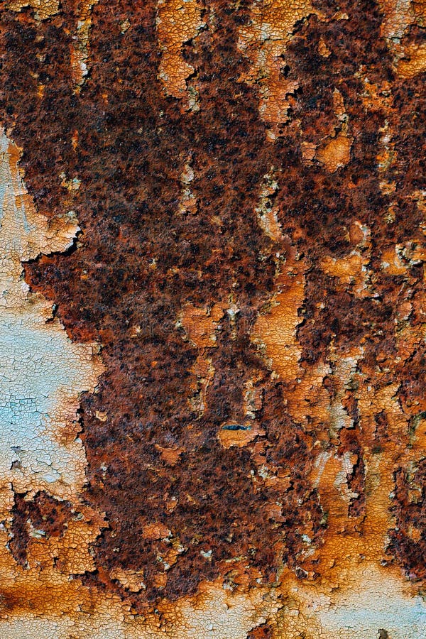 Texture of Rusty Iron, Cracked Paint on an Old Metallic Surface, Sheet ...
