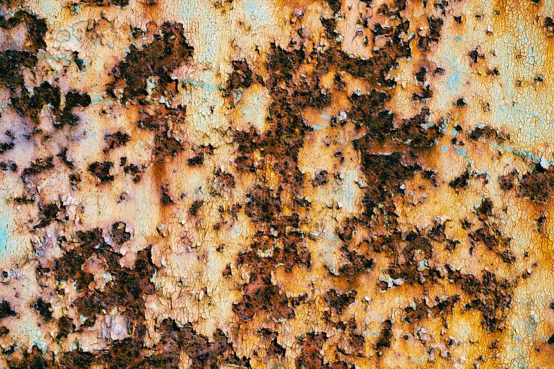 Texture of Rusty Iron, Cracked Paint on an Old Metallic Surface, Sheet ...