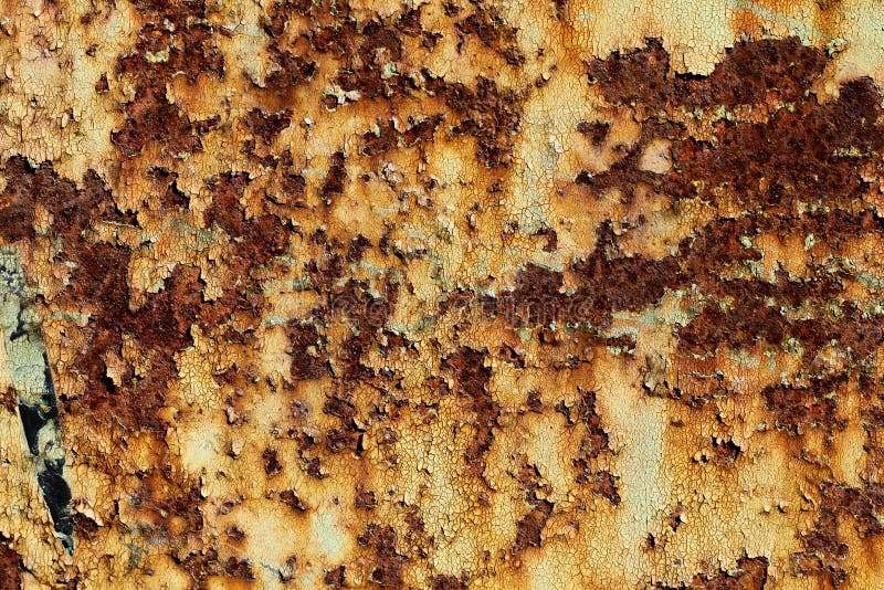 Texture of Rusty Iron, Cracked Paint on an Old Metallic Surface, Sheet ...