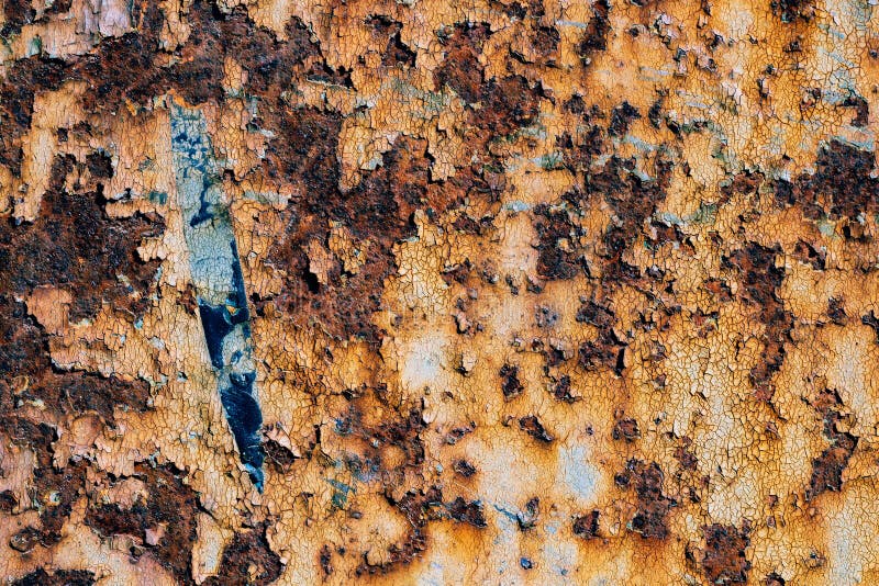 Texture of Rusty Iron, Cracked Paint on an Old Metallic Surface, Sheet ...