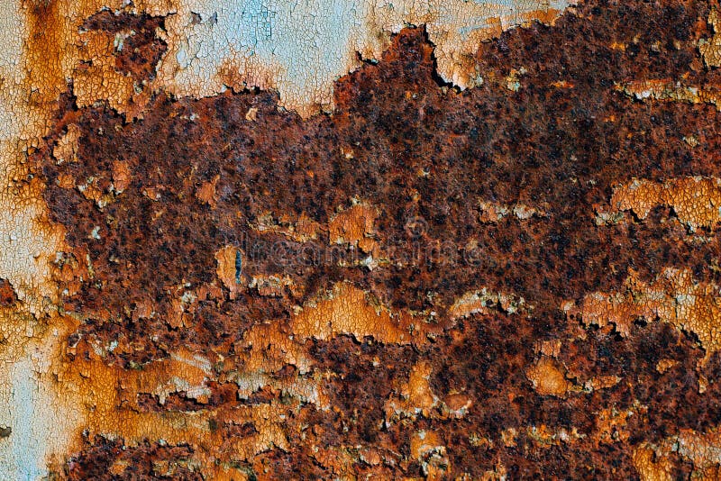 Texture of Rusty Iron, Cracked Paint on an Old Metallic Surface, Sheet ...