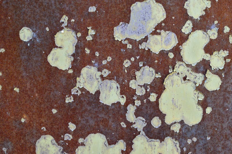 The Texture of Rusty Metal with Paint Peeling Off Stock Image - Image ...