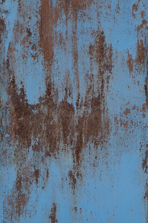 Texture of Rusty Metal Painted with Blue Paint, Background Grunge Style ...