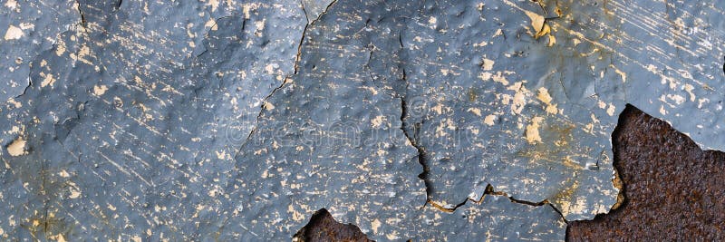 Texture of Rusty Metal with Peeling Enamel. Rough Surface of Painted ...