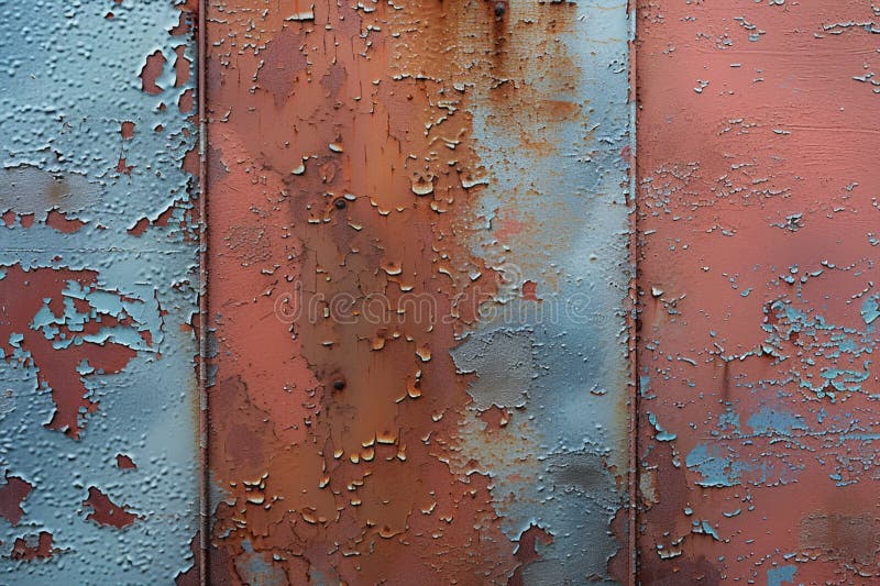 Texture Rusty Metal Wall with Multicolored Paint Background, Aged ...