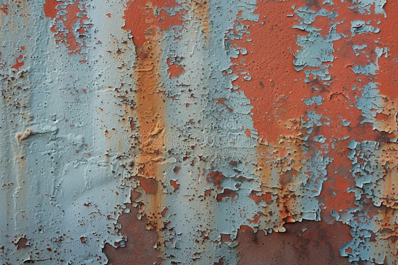 Texture Rusty Metal Wall with Multicolored Paint Background, Aged ...