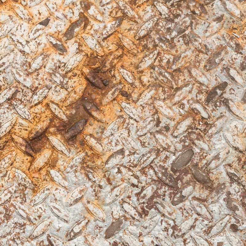 Texture of Rusty Old Diamond Plate Metal Stock Photo - Image of plate ...