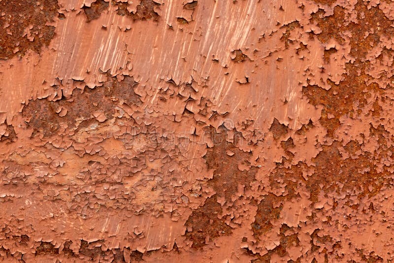 Texture of Rusty Old Metal with Cracked Peeling Paint. Metal Background ...
