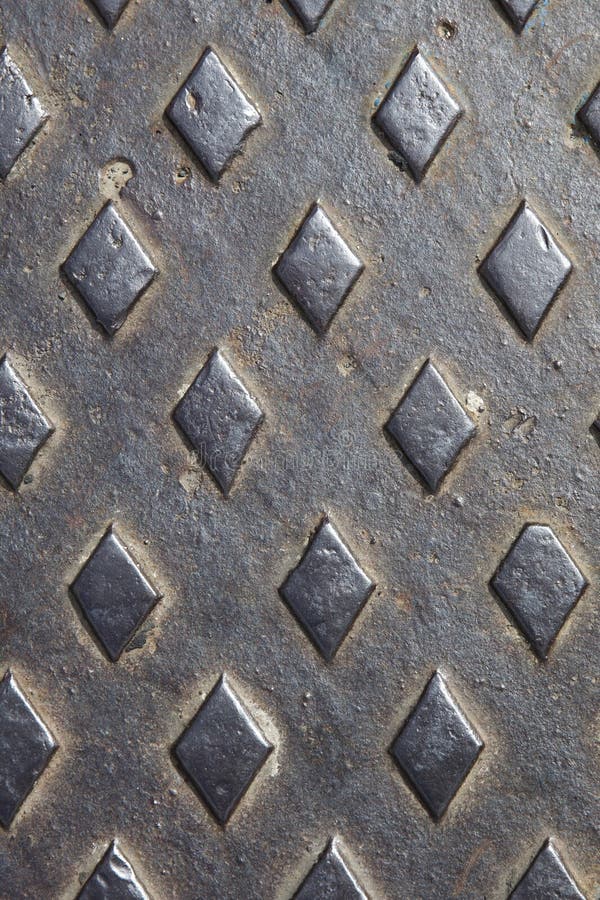 Texture of Rusty Metal Floor Plate with Bumped Pattern Stock Photo ...