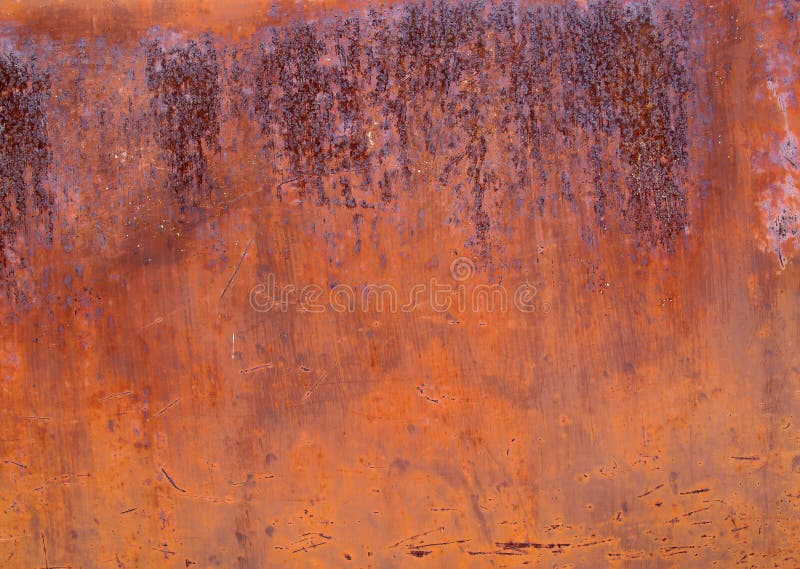 Texture of Rusty Sheet of Interesting Color Stock Image - Image of iron ...