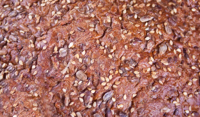 Texture of Rye Bread with Cereals and Seeds Stock Image - Image of ...