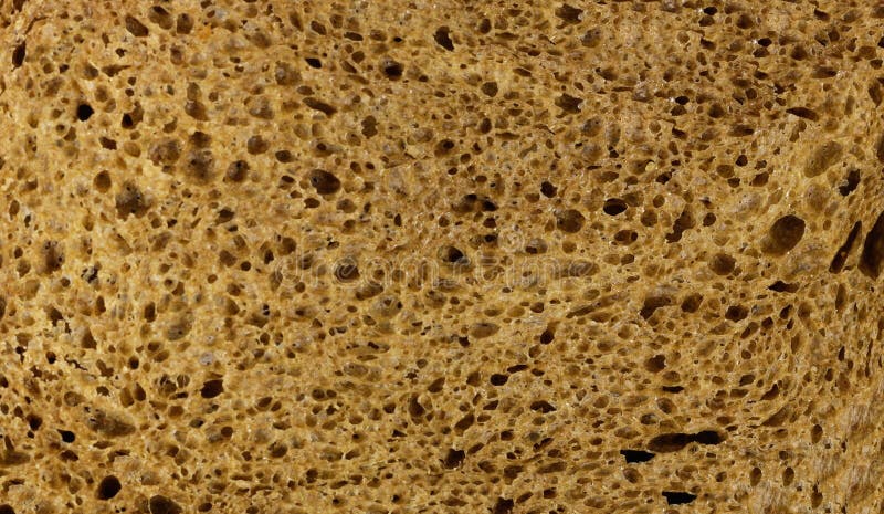Texture of Rye Bread. a Dark Brown Piece of Bread Stock Photo - Image ...