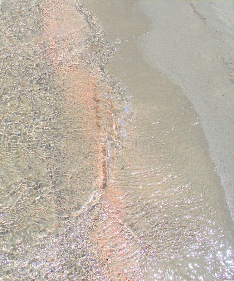 Texture of Sand with an Edge of Sea-wave Foam Stock Image - Image of ...