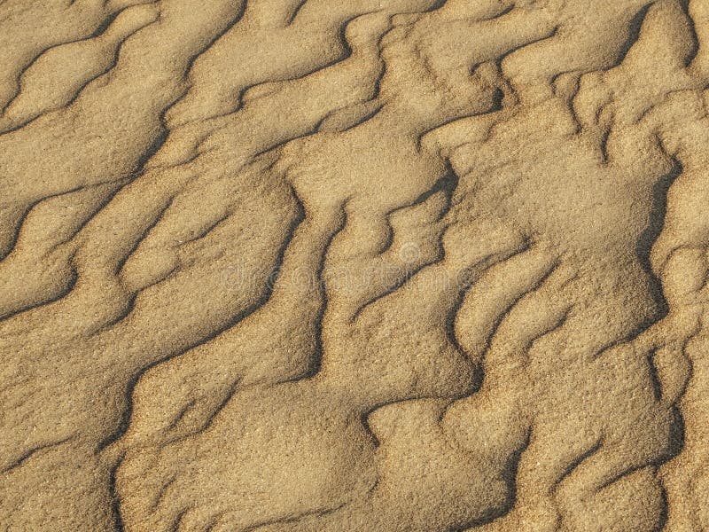 Texture of Red Sand Waves on the Beach or in the Desert. the Ripples of ...