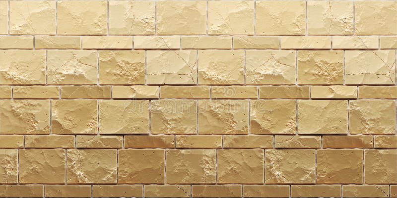 Texture of Sandstone Yellow Grunge Brickwall. Stock Illustration ...