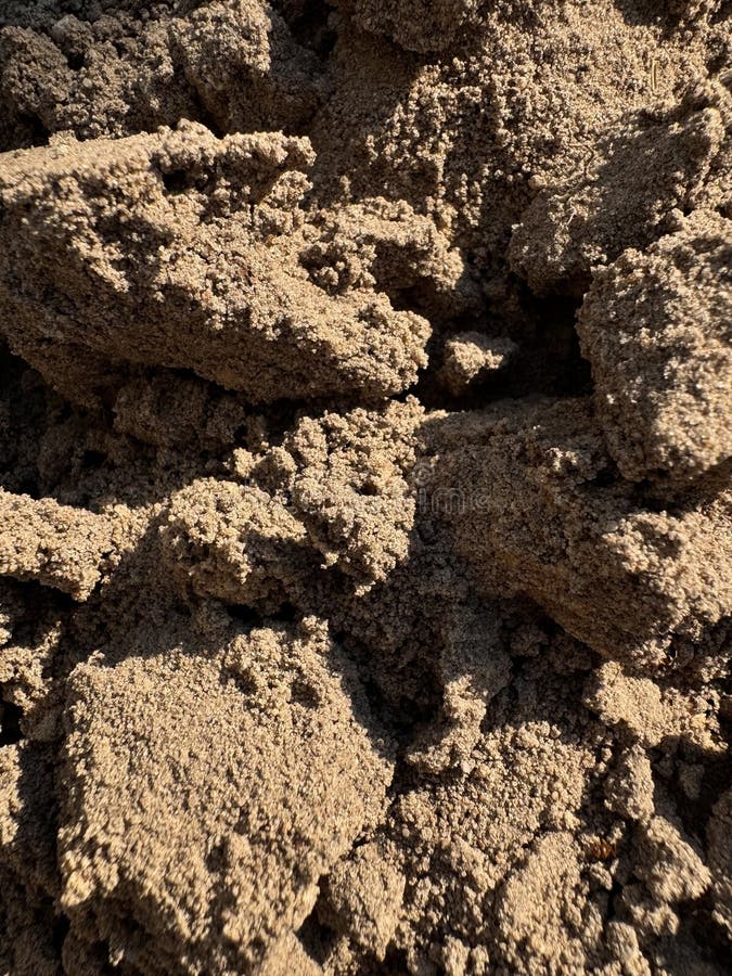 Texture of Sandy Soil of Brown Color Stock Photo - Image of formation ...