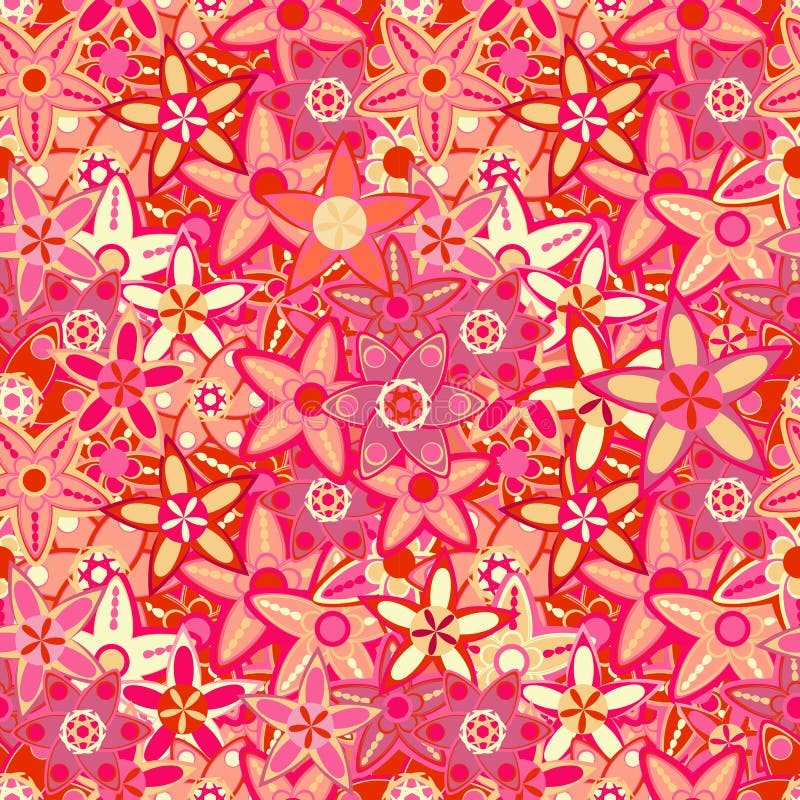 Texture Sans Couture De Grande Fleur Rose Illustration Stock ...