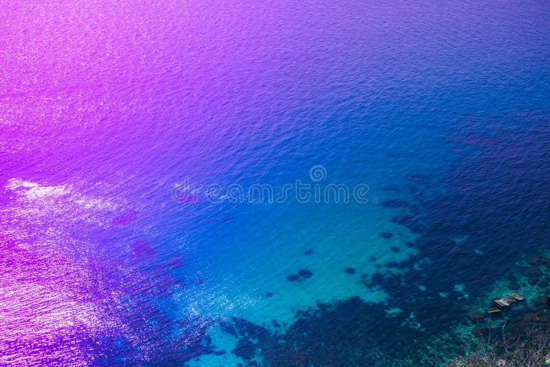 The Texture of the Sea Surface of Neon Color. Trend of the Year Stock ...