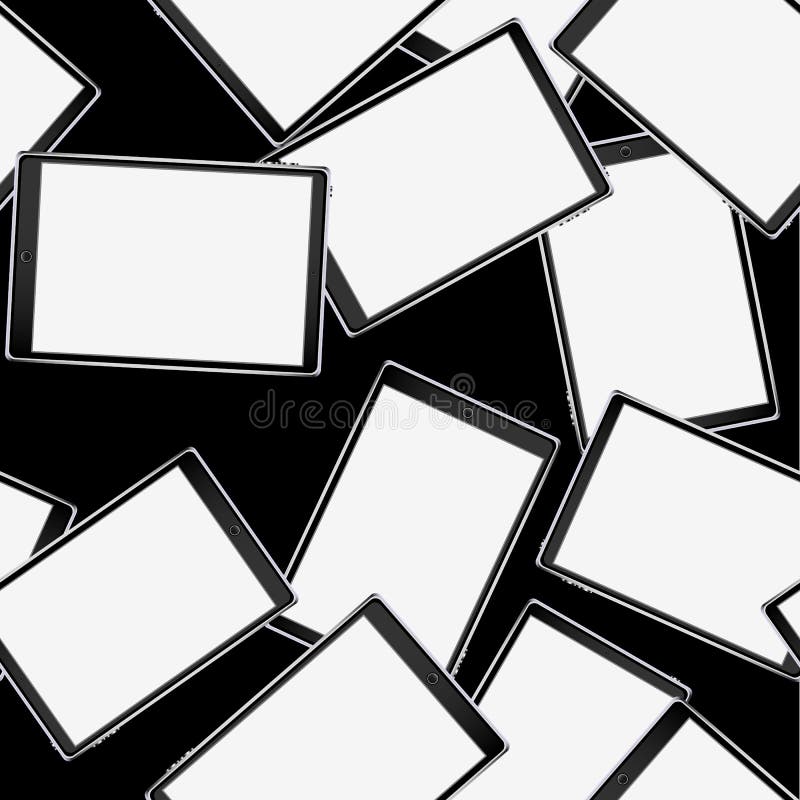 Texture, Seamless Pattern of Smart Modern Smart Touchscreen Tablet ...