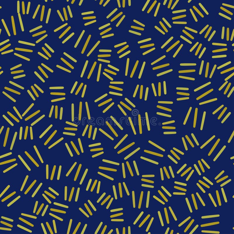 Texture Seamless Pattern. Yellow Short Lines on Blue Background. Thread ...