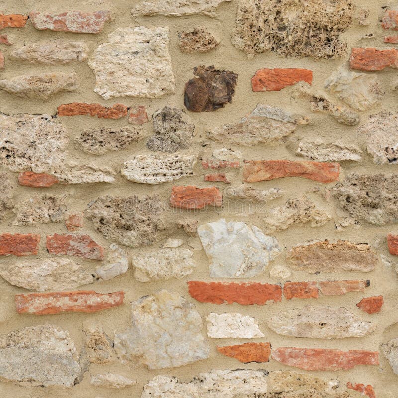 Texture of Seamless Tuscany Stone Wall Pattern in 6k Resolution Stock ...