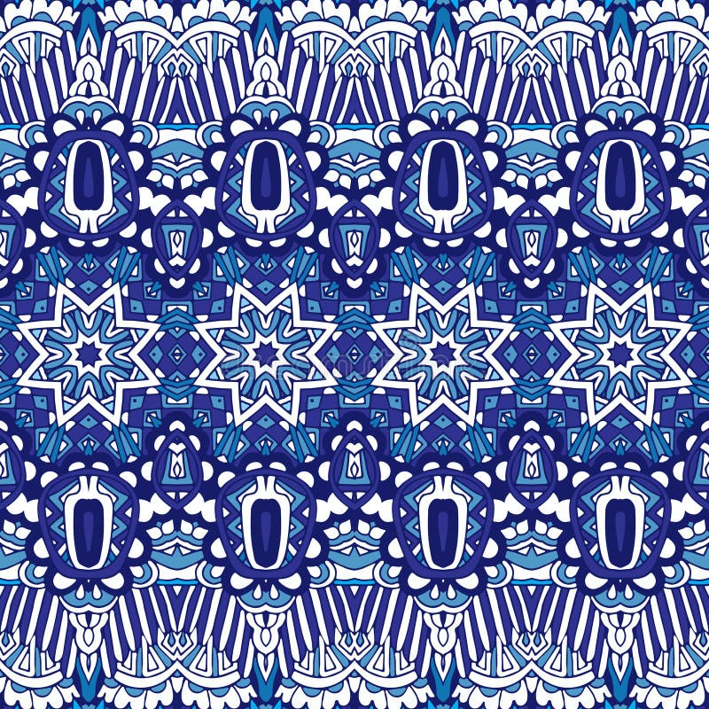 Texture Seamless Vector Pattern Arabesque from Blue and White Oriental ...
