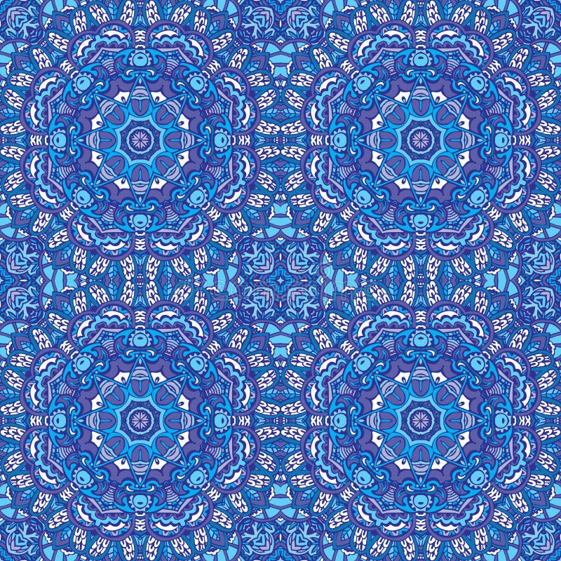 Texture Seamless Vector Pattern Arabesque from Blue and White Oriental ...