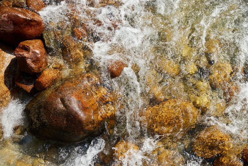 Texture of the Seething Water of a Mountain River on the Rapids Stock ...