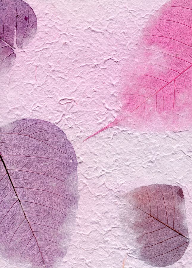 Texture Series - Purple Paper with Leaves Stock Image - Image of damage ...