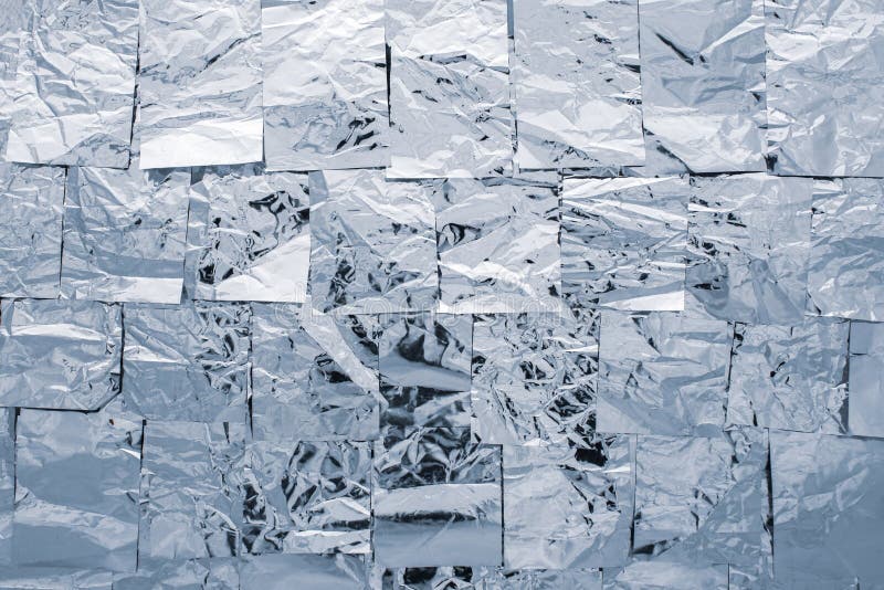 A Texture of Several Layers of Shiny Silver Foil Stock Photo - Image of ...