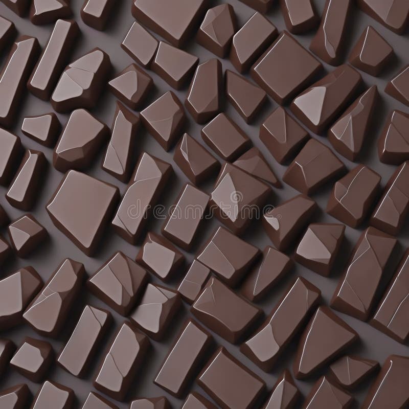 Texture of Several Sizes Chocolate Chunks Background. Stock ...