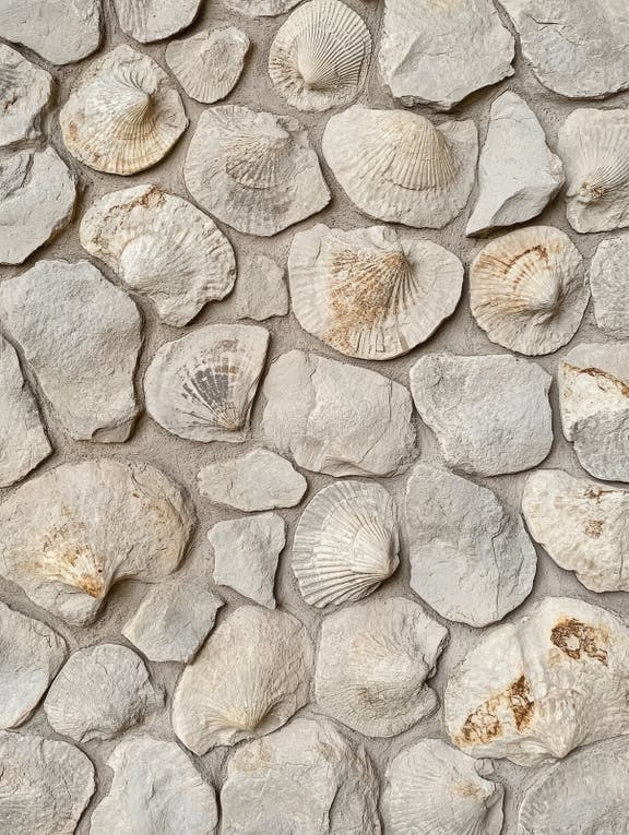 Texture of Shell Imprints on Plaster. Generative AI. Stock Illustration - Illustration of ...